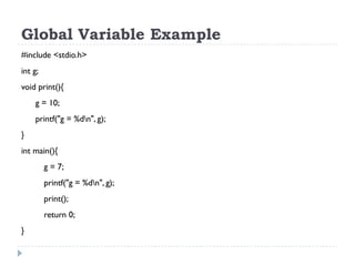 Lecture 13 - Storage Classes | PPT