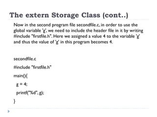Lecture 13 - Storage Classes | PPT