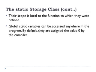 Lecture 13 - Storage Classes | PPT