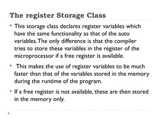 Lecture 13 - Storage Classes | PPT