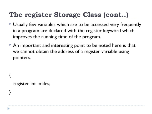 Lecture 13 - Storage Classes | PPT | Programming Languages | Computing