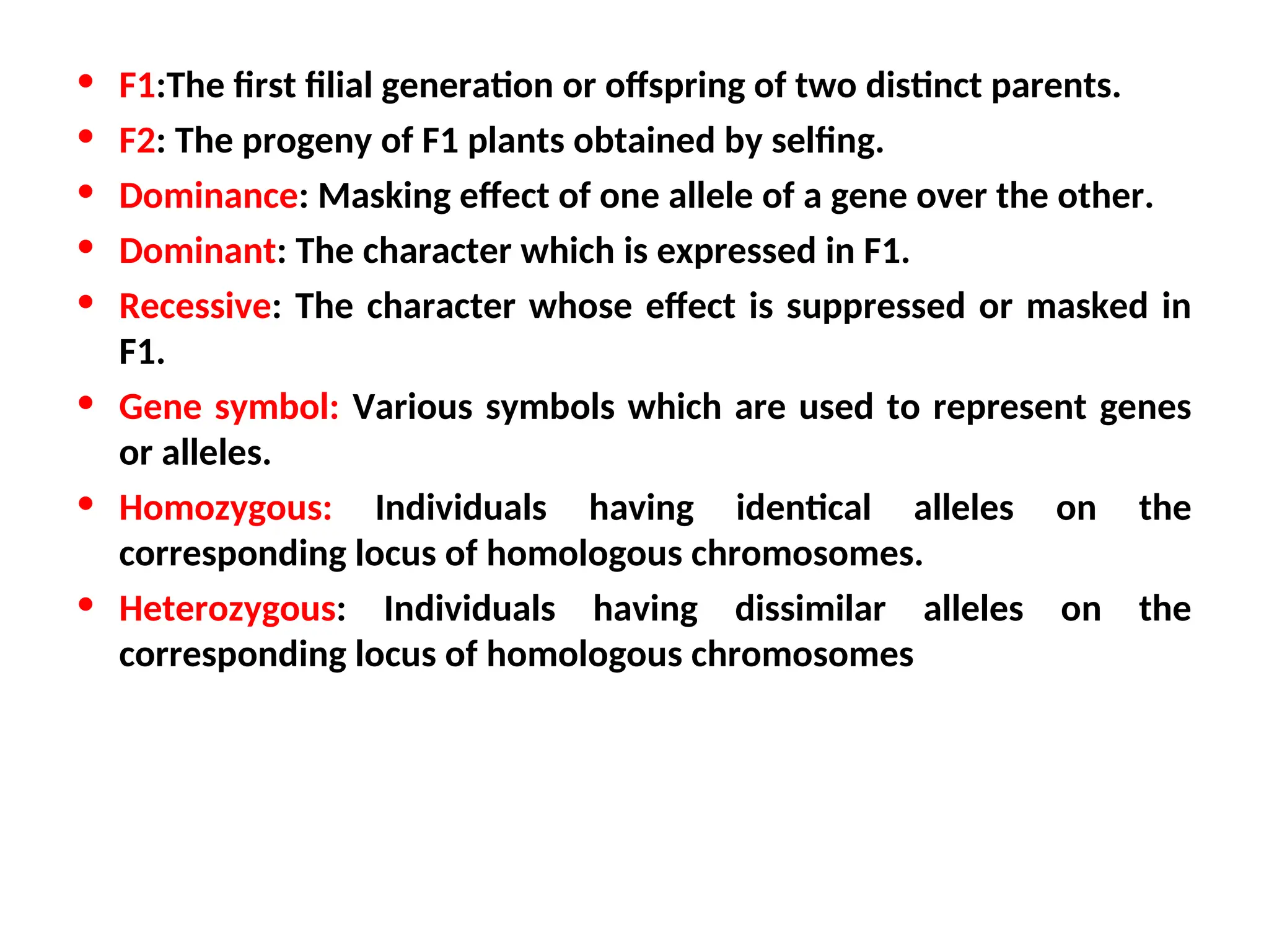 Lecture 13- Terminologies gene, allele, locus, homozygous, heterozygous ...