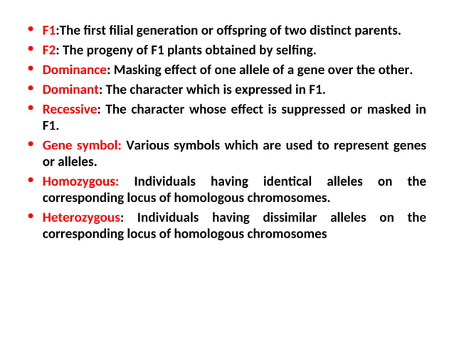 Lecture 13- Terminologies gene, allele, locus, homozygous, heterozygous ...