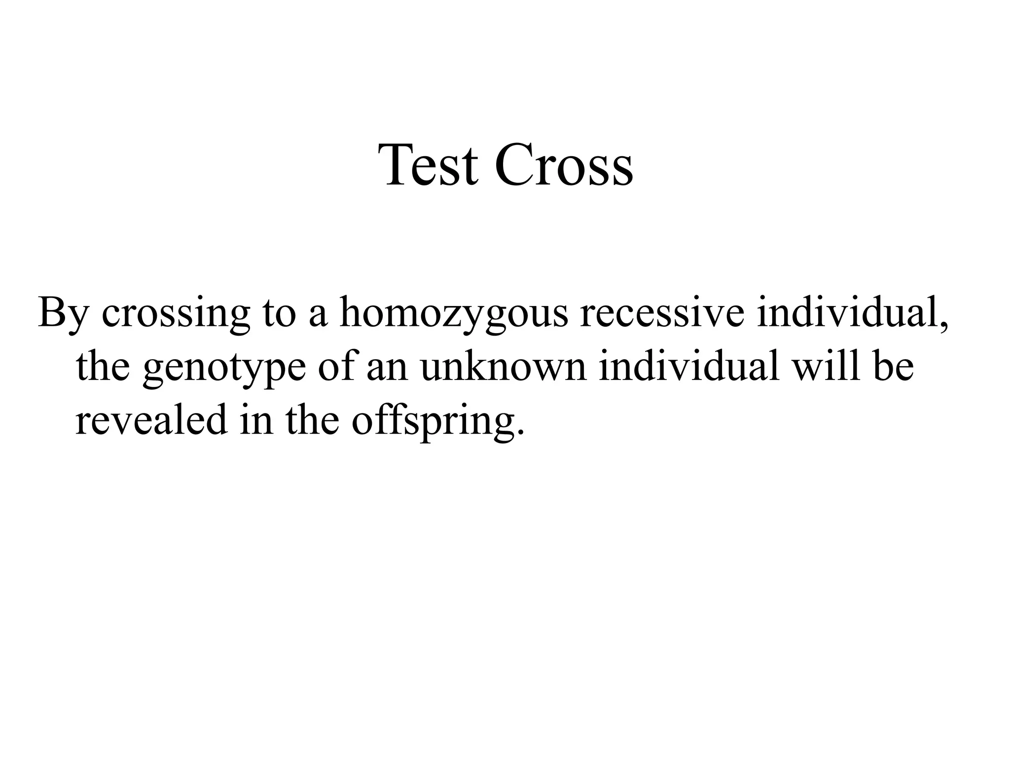Test Crosses | PPT