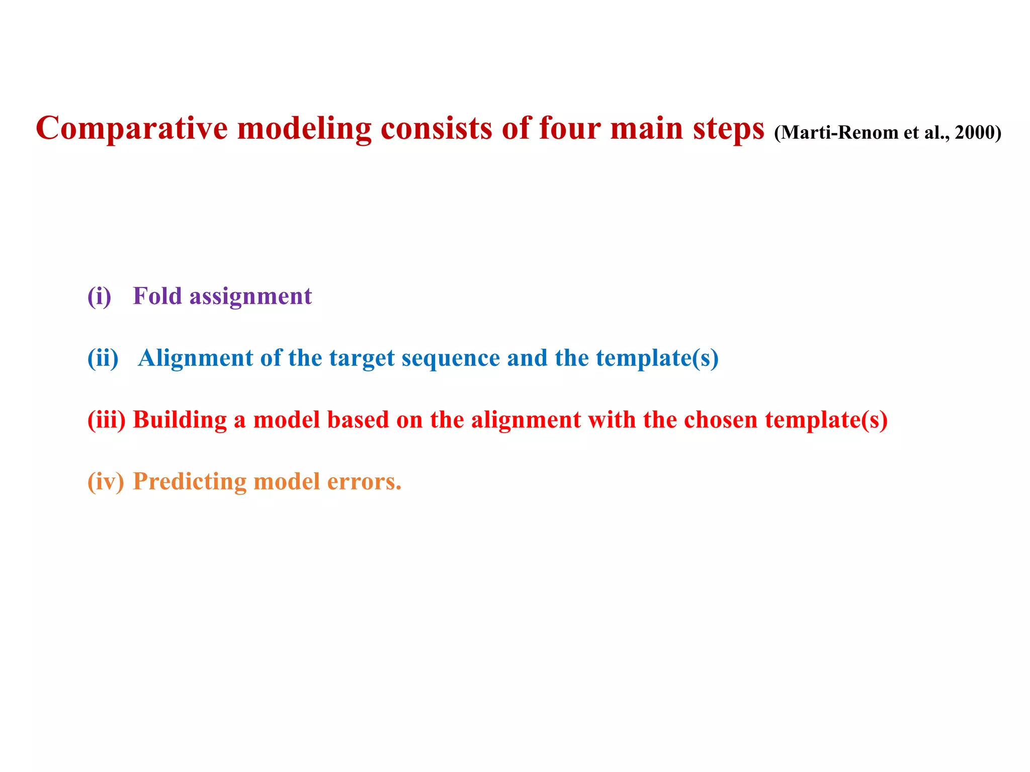 Lecture 13 – comparative modeling | PDF
