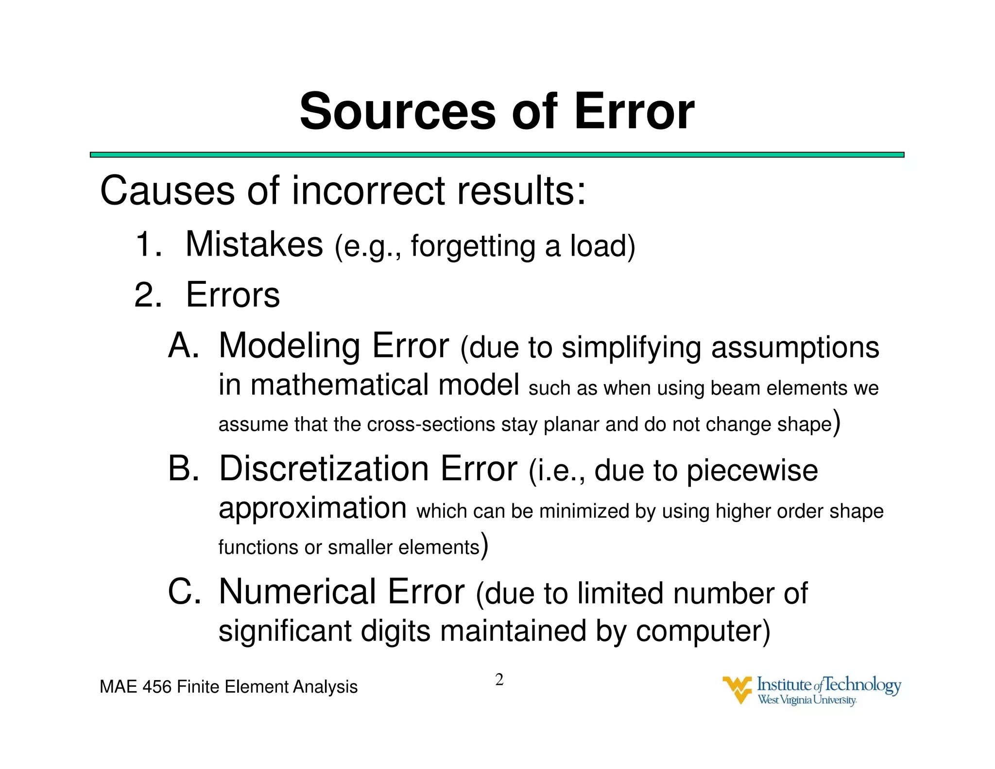 Lecture 13 modeling_errors_and_accuracy | PDF