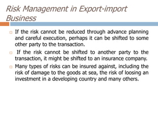 Lecture 13 _Ms.Hong An_Risk Management in Import Export Business (no ...