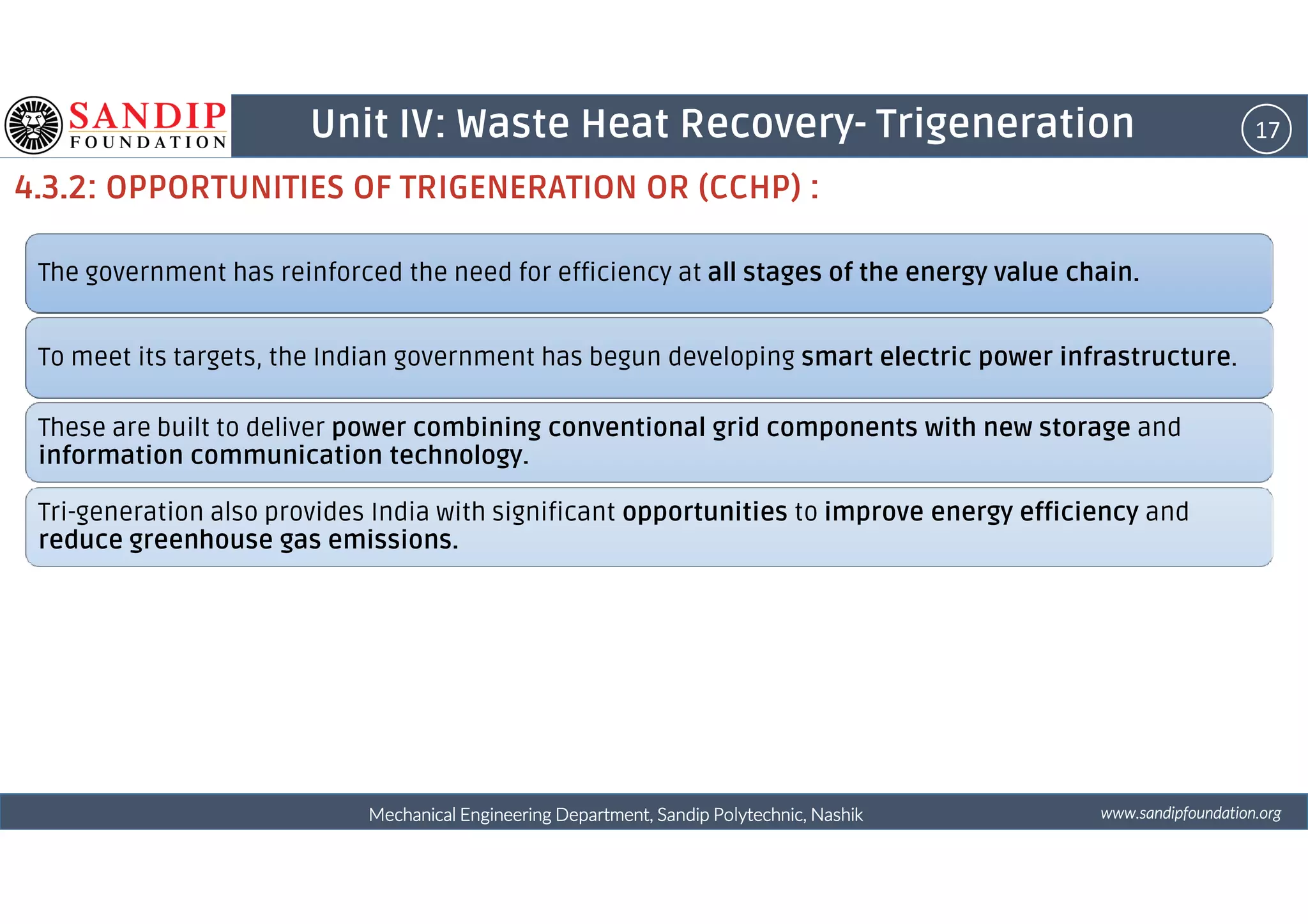 Lecture 13_PPE_Unit 4: Waste Heat Recovery, Cogeneration ...