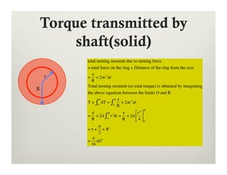 Lecture 13 torsion in solid and hollow shafts 1 | PDF