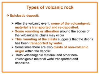 Lecture 13 Volcaniclastic sediments GEOLOGY | PDF