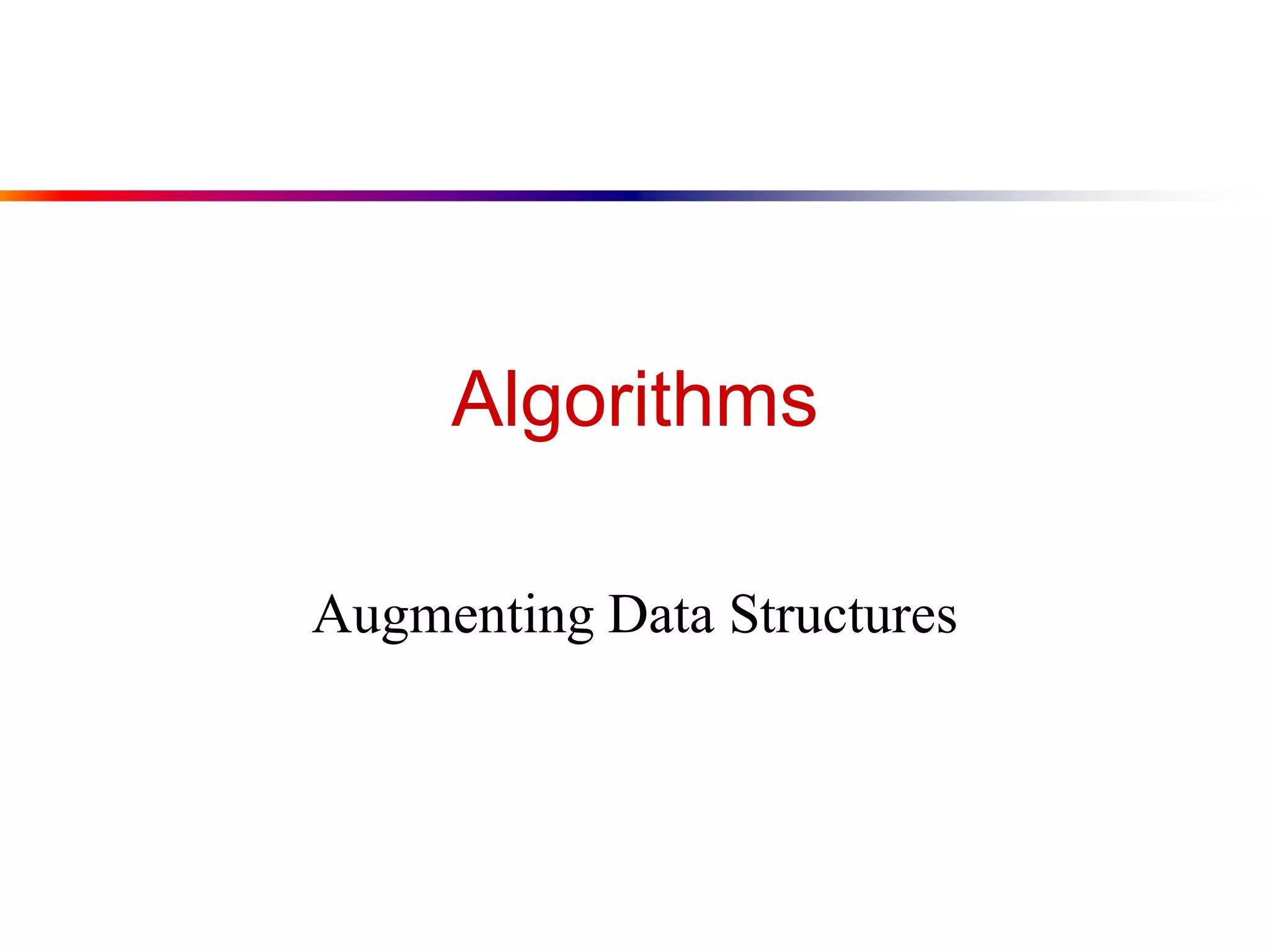 Augmenting Data Structures | PDF