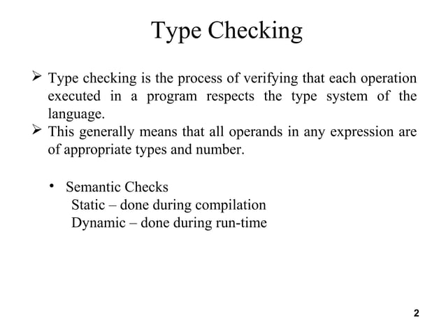 Type Checking(Compiler Design) #ShareThisIfYouLike | PPT | Programming Languages | Computing