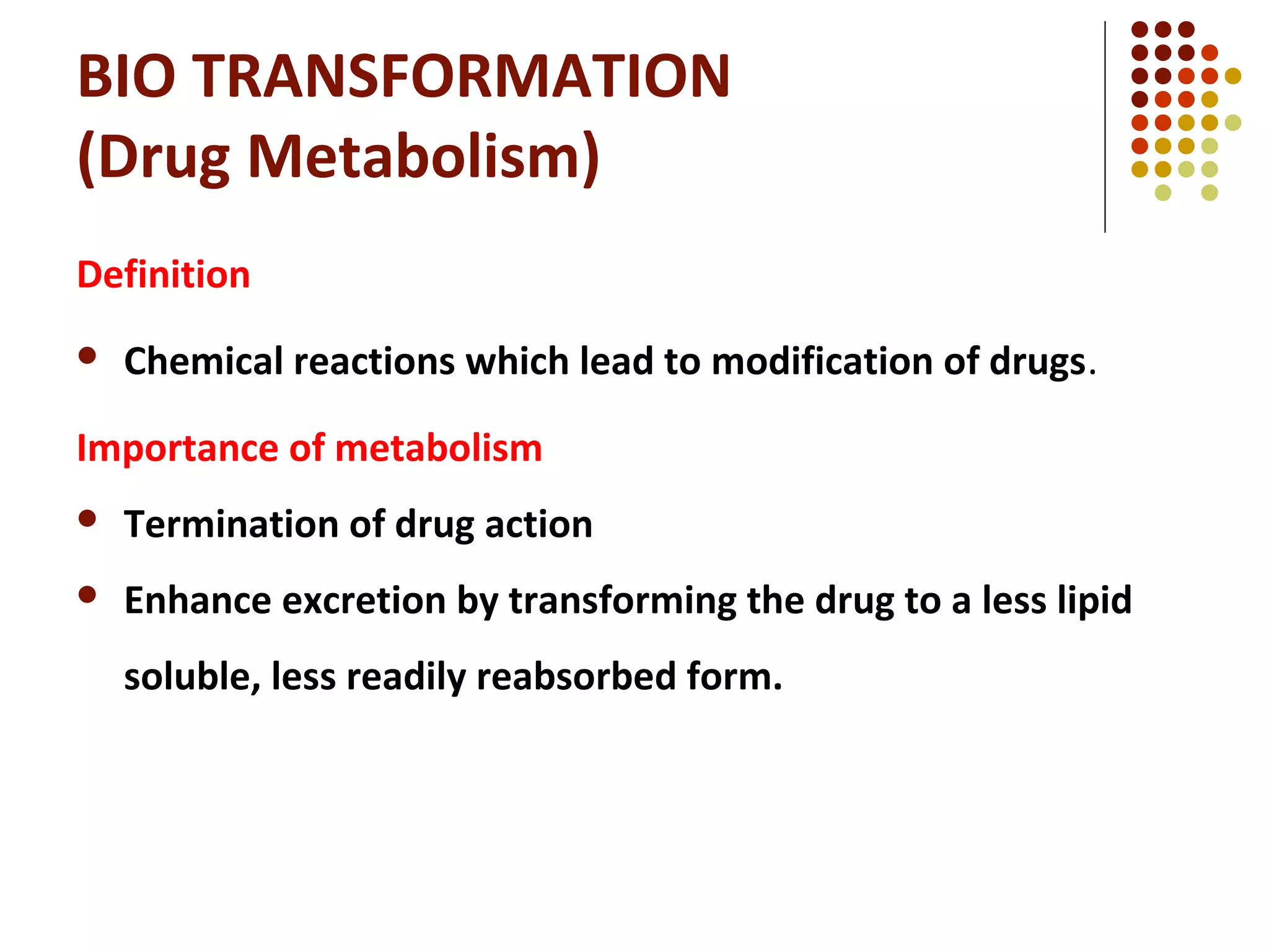 Lecture 14 Prodrug, biotransformatiion, enzyme induction and inhibition ...