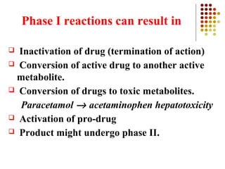 Lecture 14 Prodrug, biotransformatiion, enzyme induction and inhibition ...