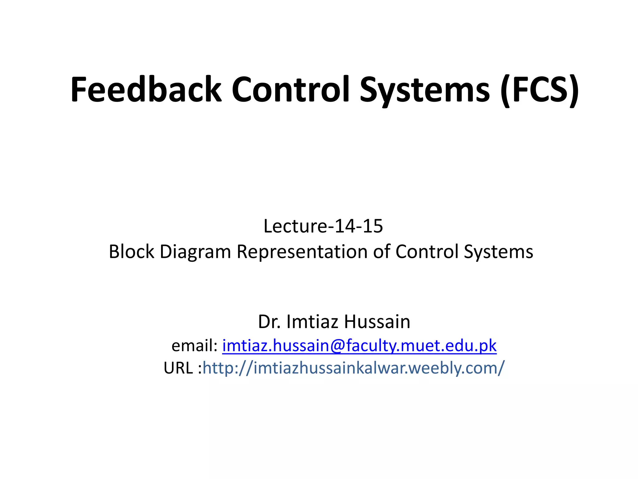 block diagram representation of control systems | PPTX | Programming ...