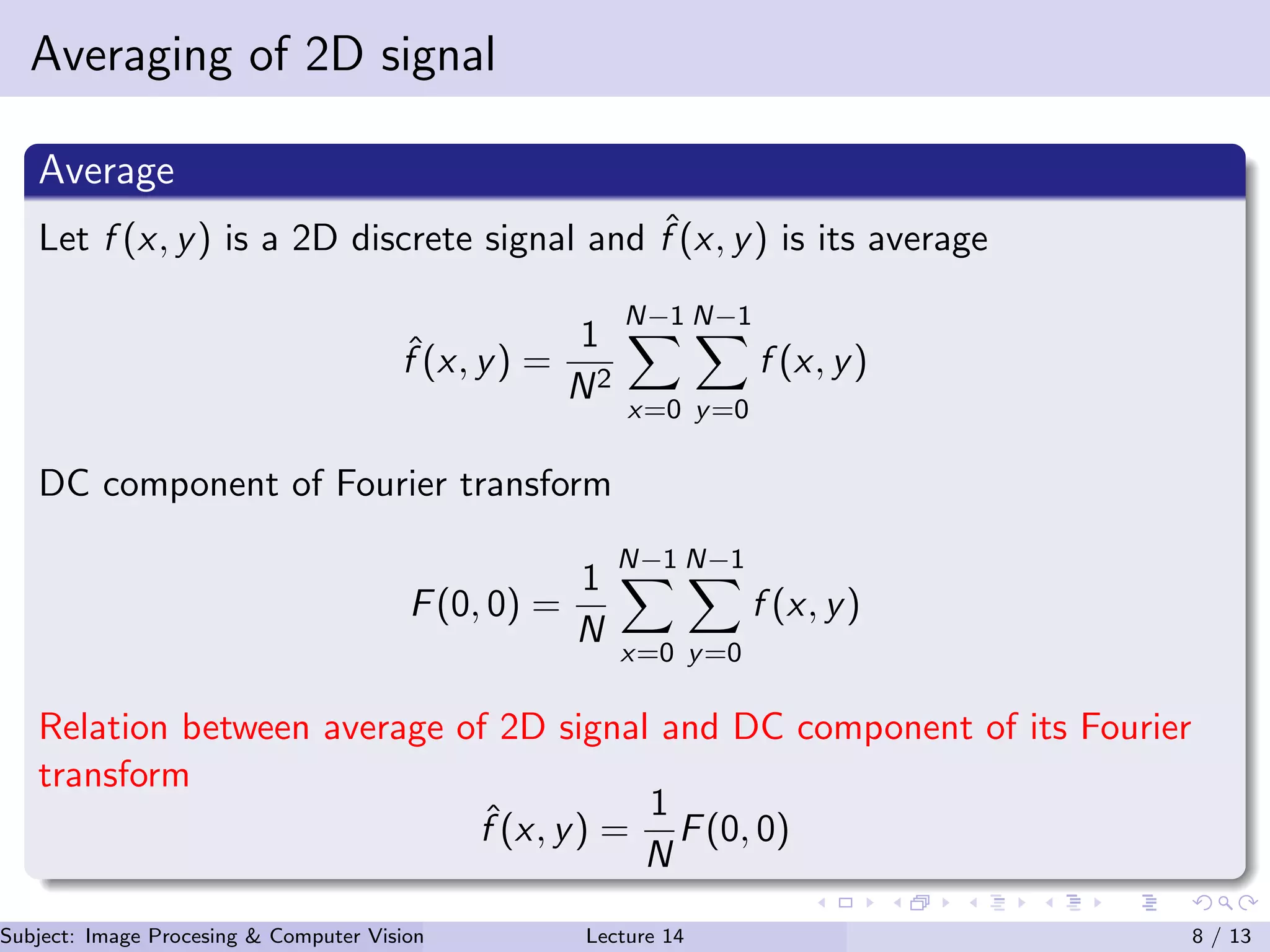 Lecture 14 Properties of Fourier Transform for 2D Signal | PDF
