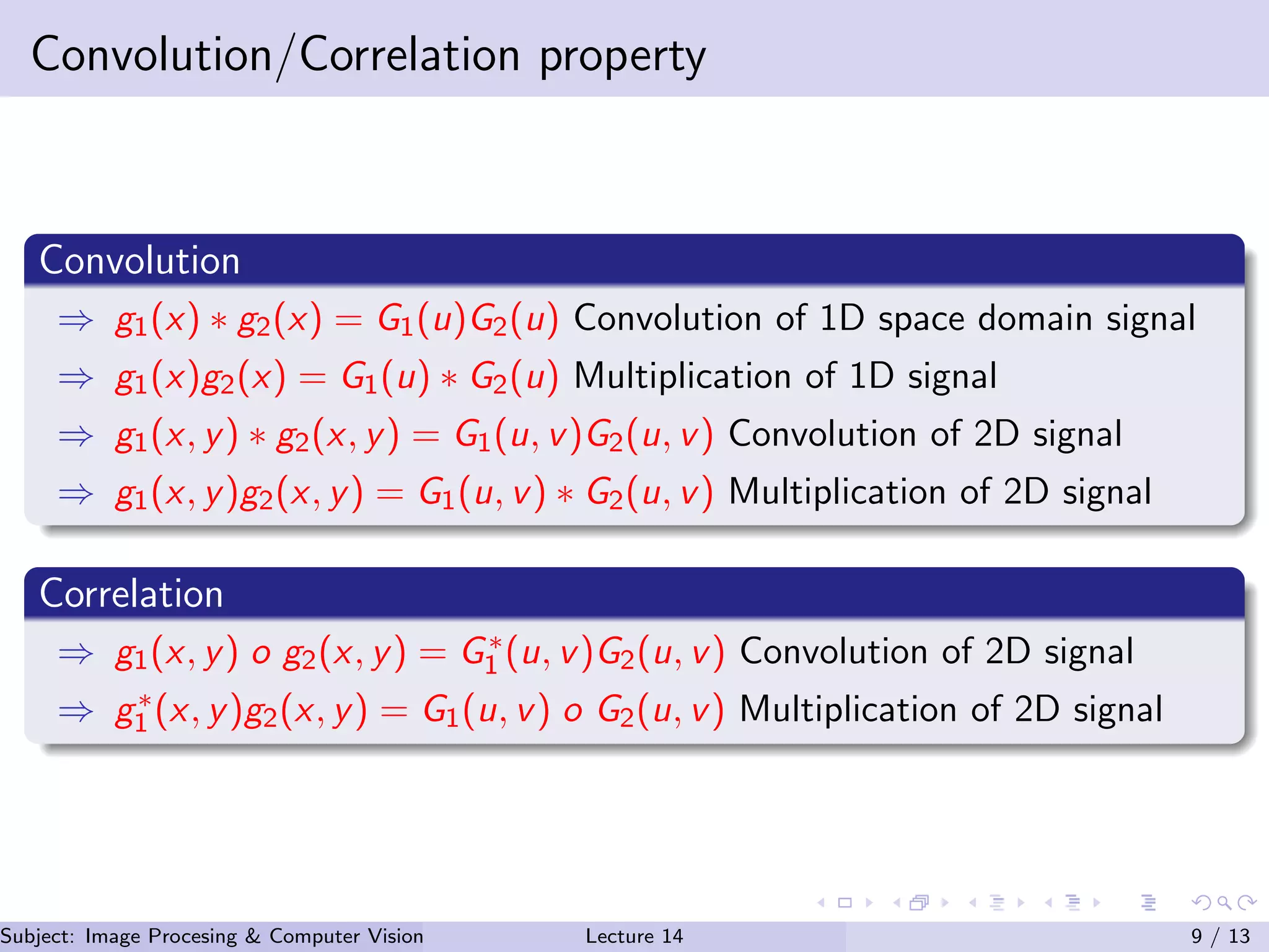 Lecture 14 Properties of Fourier Transform for 2D Signal | PDF
