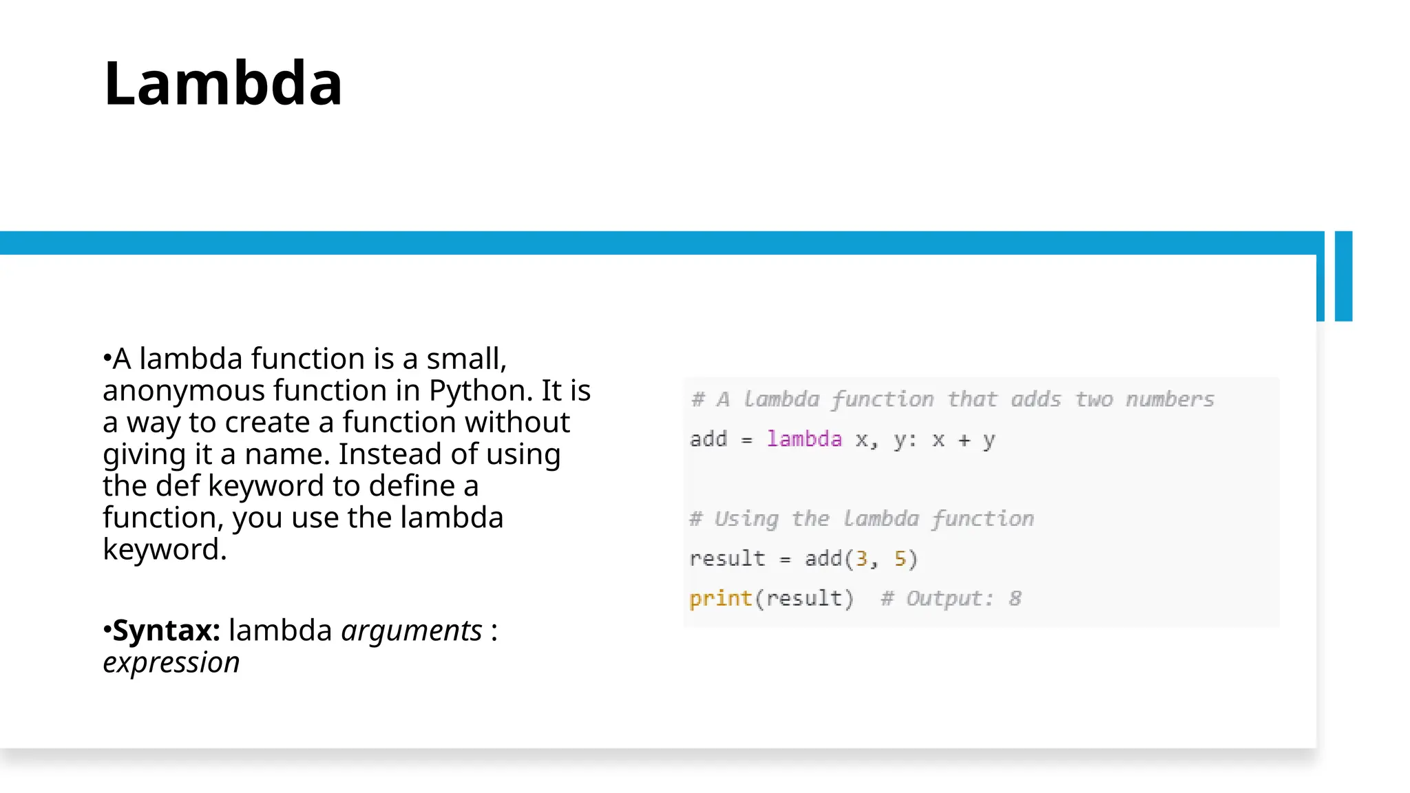 Lecture 14. Lamda, filter, map, zip.pptx
