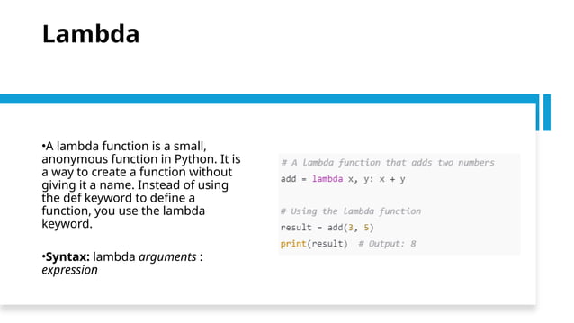 Lecture 14. Lamda, filter, map, zip.pptx