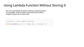 Lecture 14. Lamda, filter, map, zip.pptx