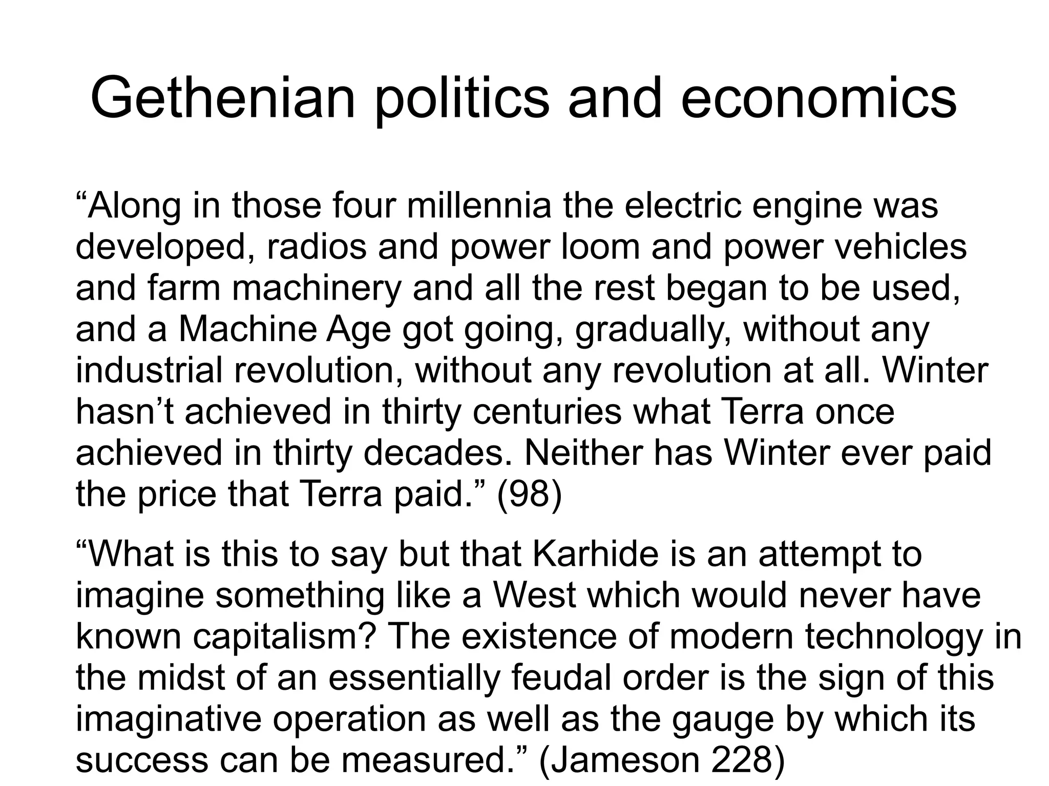 Lecture 14 - Into Gethen | PDF