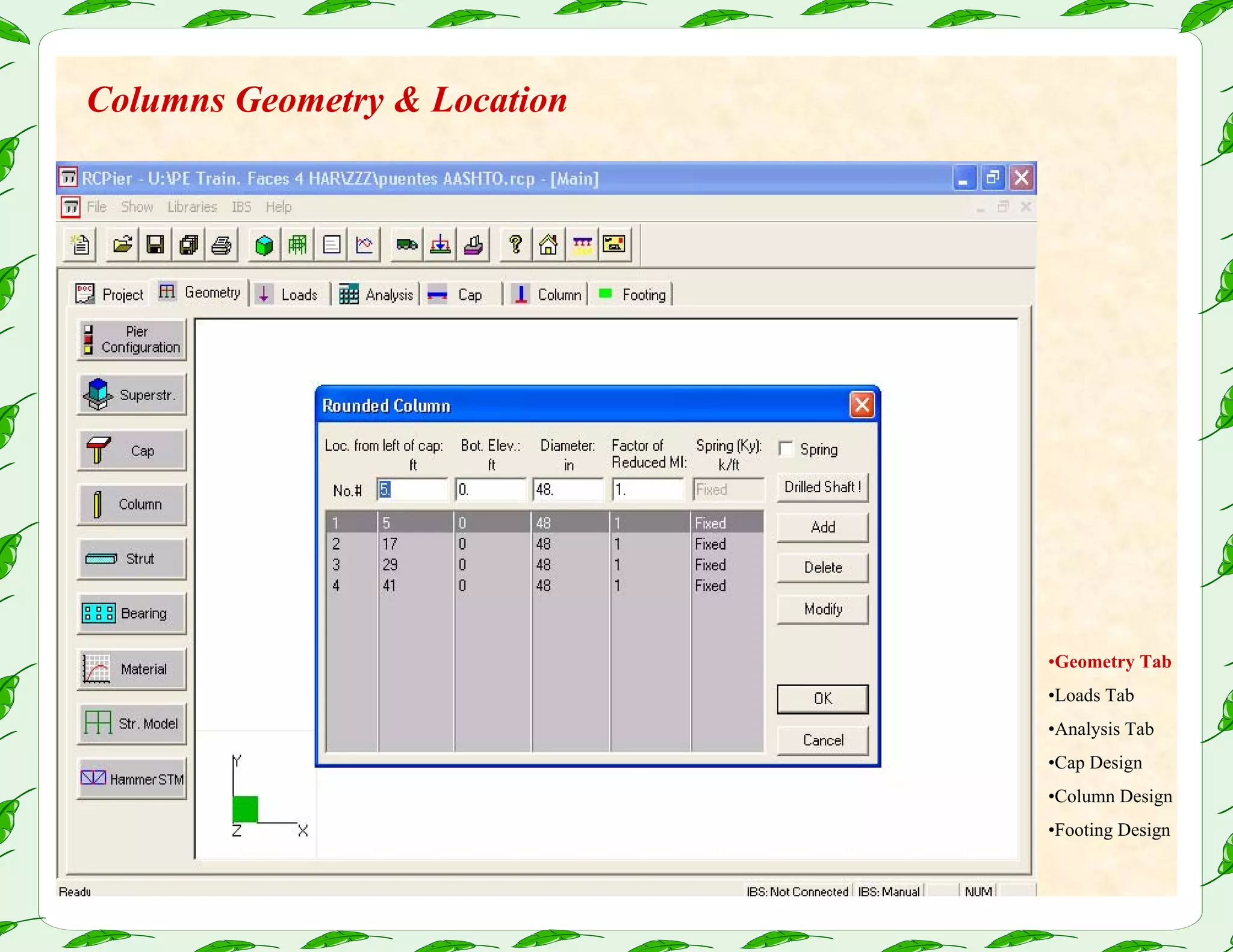 Lecture14 LEAP RC Pier ( Highway Engineering ) | PDF