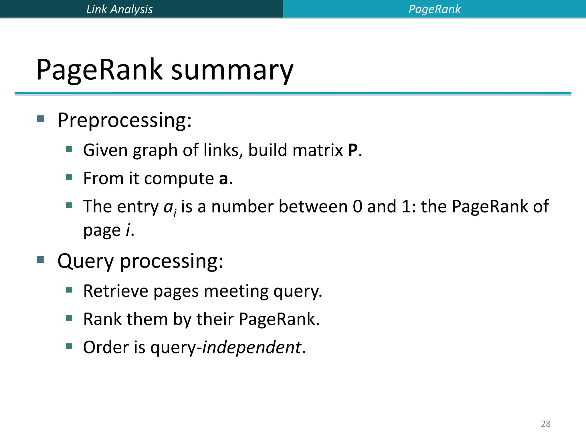 page rank explication et exemple formule | PPT | Internet | Computing