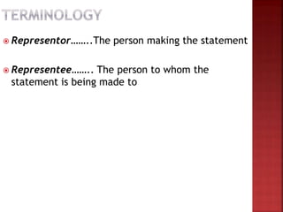Lecture 14 misrepresentations | PPT