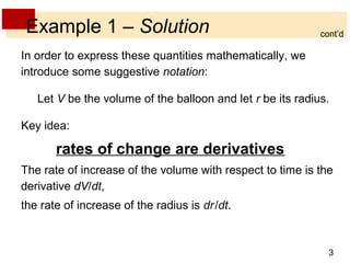 Lecture 14 related rates - section 4.1 | PPT