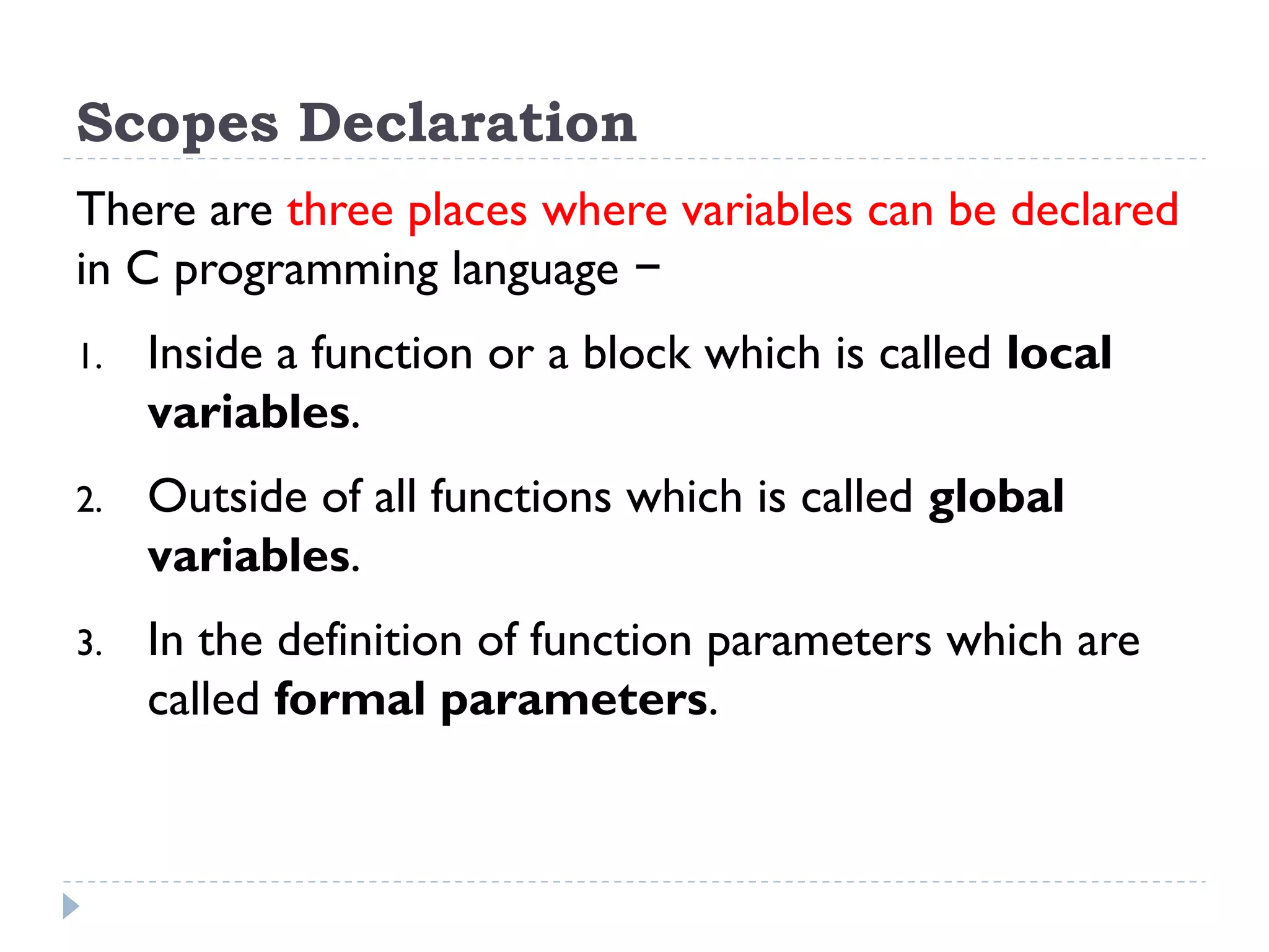 Lecture 14 - Scope Rules | PPT