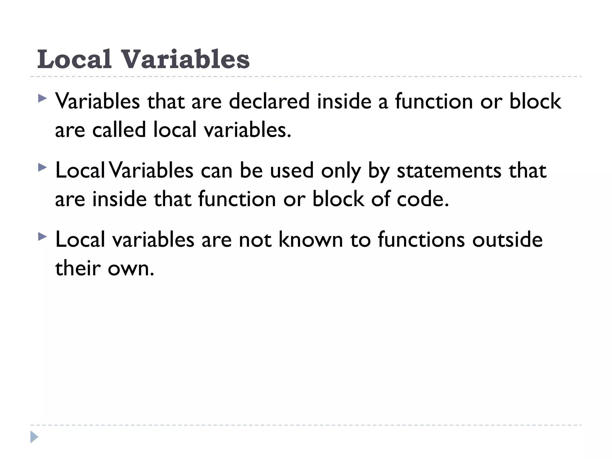 Lecture 14 - Scope Rules | PPT
