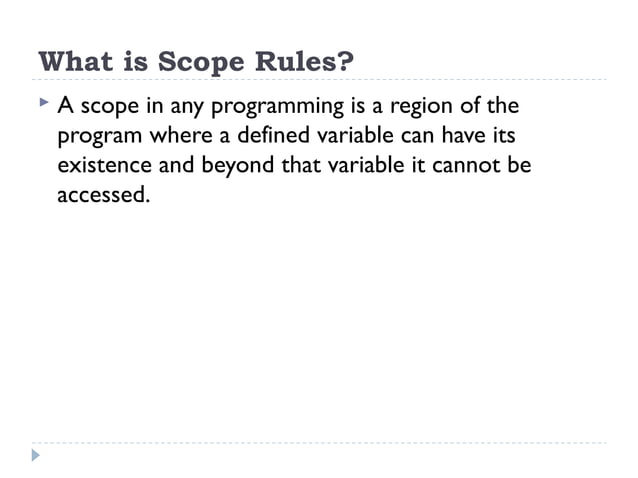 Lecture 14 - Scope Rules | PPT