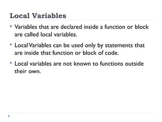 Lecture 14 - Scope Rules | PPT