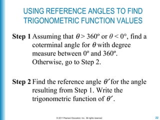 Lecture 14 section 5.3 trig fcts of any angle | PPT