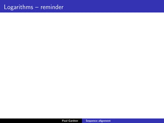 BIOL335: Sequence alignment | PDF