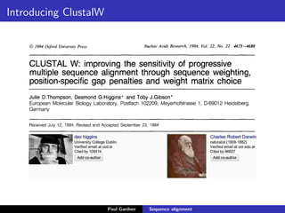 BIOL335: Sequence alignment | PPT