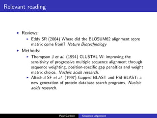 BIOL335: Sequence alignment | PPT