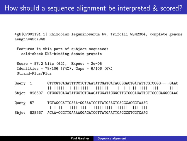 BIOL335: Sequence alignment | PPT