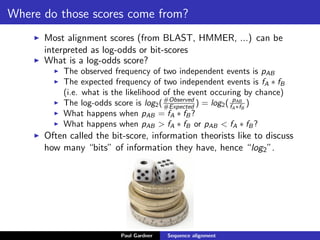 BIOL335: Sequence alignment | PDF