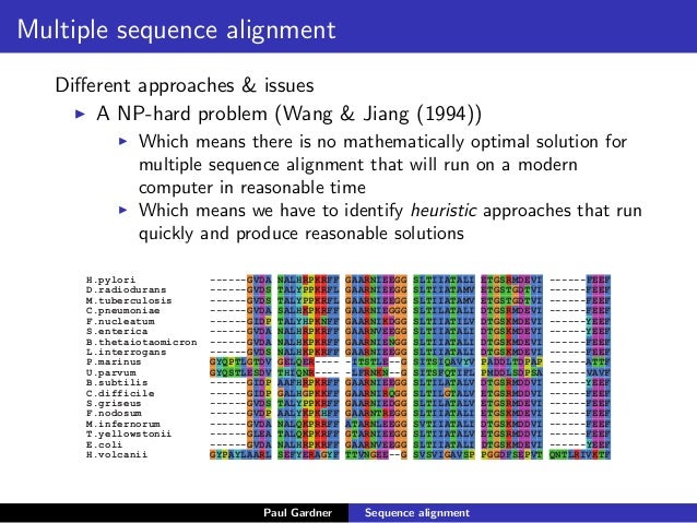 BIOL335: Sequence alignment