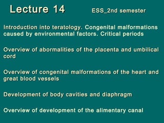 Lecture14 teratology-110920073413-phpapp01 | PPT