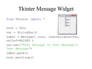 Lecture 14 tkinter | PPT