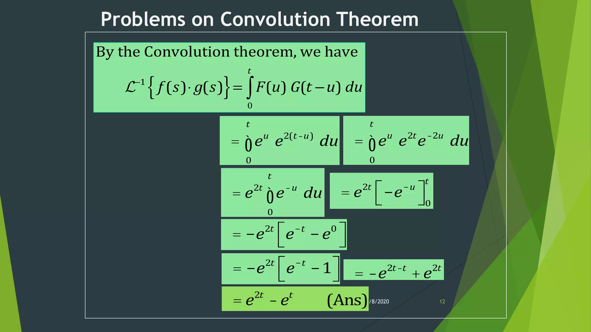 Laplace transformation Engineering Mathematics part 2 | PPTX | Physics | Science