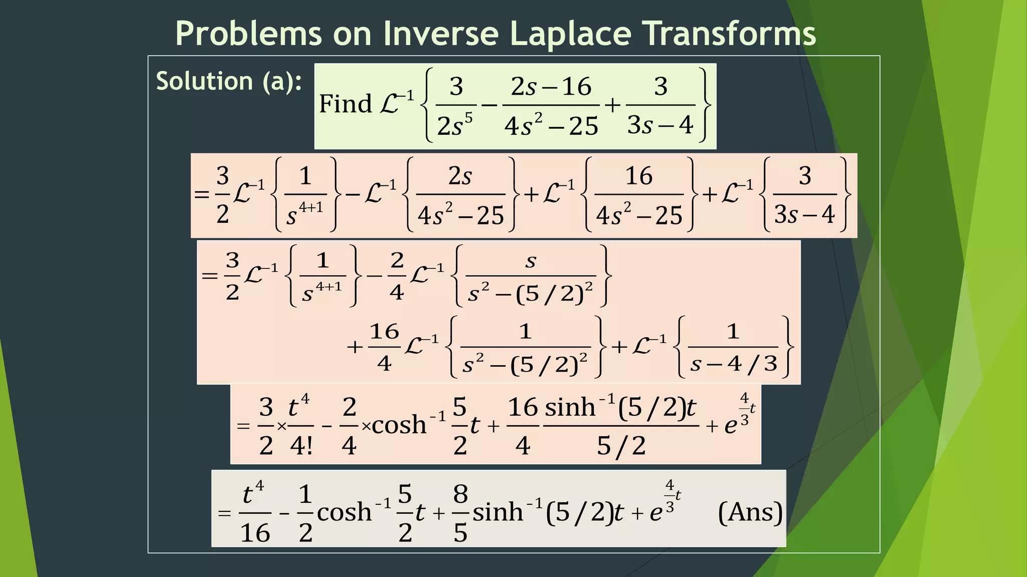 Laplace transformation Engineering Mathematics part 2 | PPT