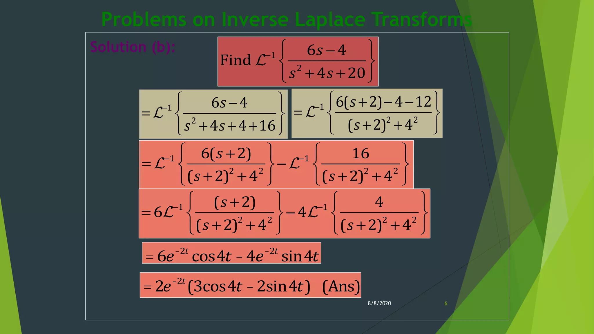 Laplace transformation Engineering Mathematics part 2 | PPTX | Physics ...