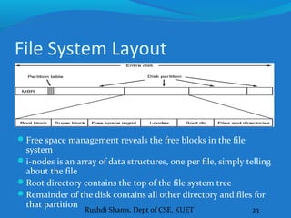 Lecture 14,15 and 16 file systems | PPT