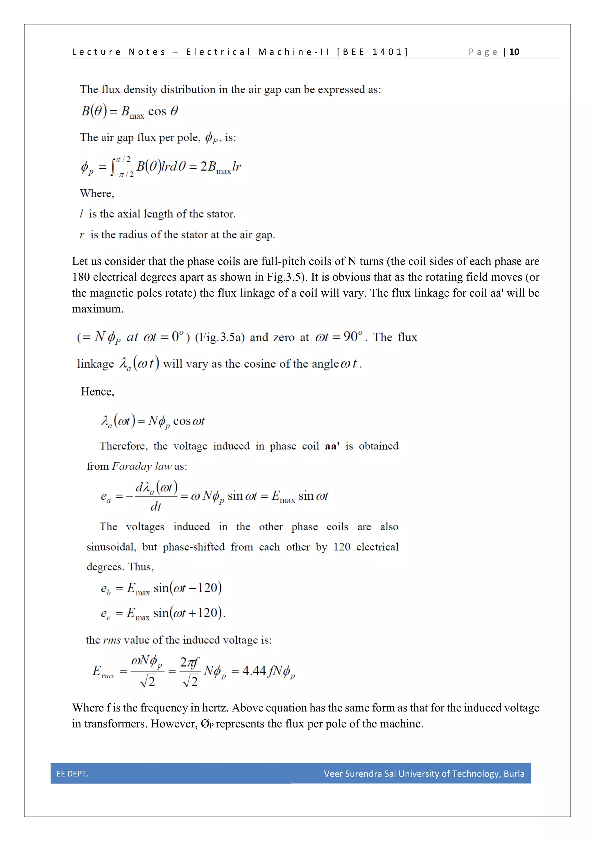 Ac machines notes | PDF