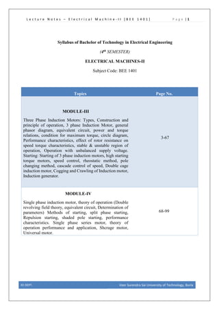 Ac machines notes | PDF