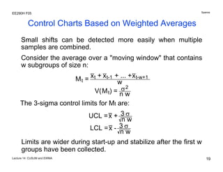 Lecture 14 cusum and ewma | PDF