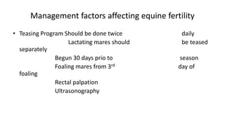 Lecture 14 Equine infertility | PDF